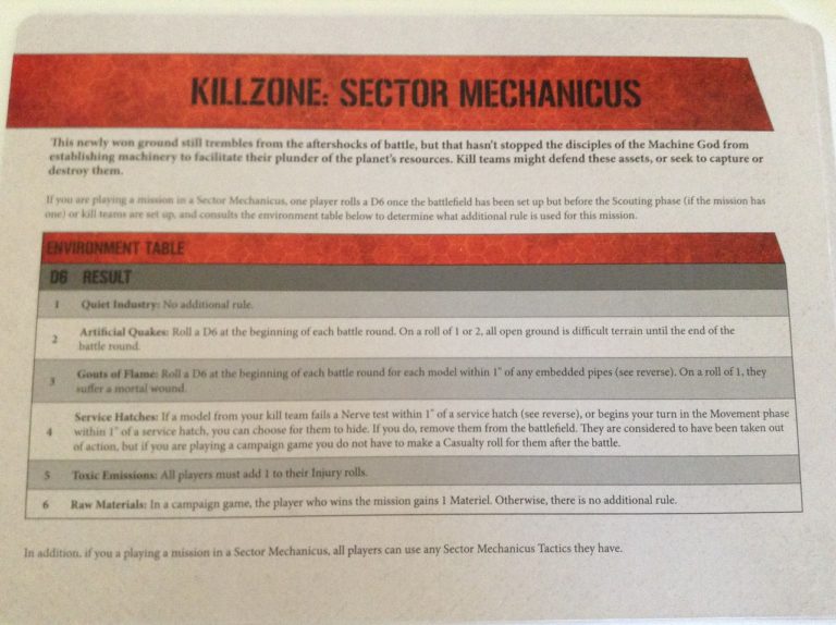Kill Team: Reglas de Killzone: Sector Mechanicus y Sector Munitorum ...