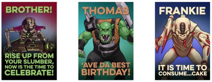 Tarjetas de Felicitación de Warhammer 40000 - Fanhammer