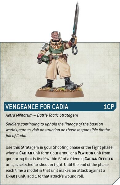 Tropas de Choque de Cadia - Conocemos perfiles y reglas de las ...